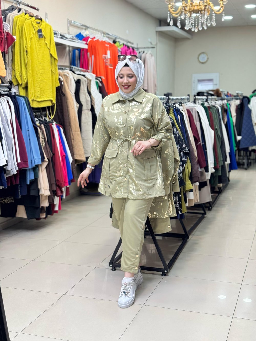 9716 DÜĞMELİ YALDIZ TAKIM Haki Modelleri En Uygun Fiyatlarla